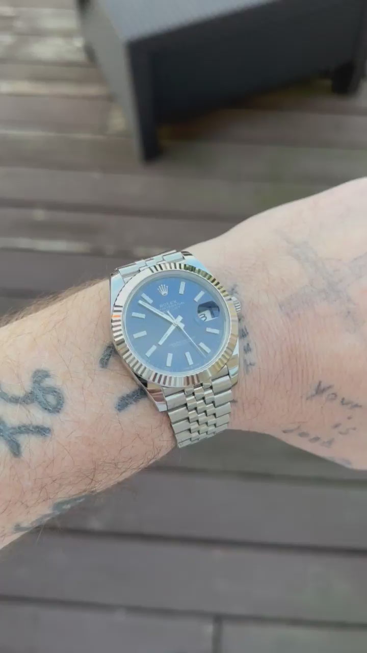41mm DJ Platinum Plated Bezel (White Gold) – DeepCrystal